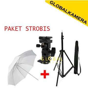 Flash Strobis Package (Lightstand + Type B + Umbrella White) | Shopee ...