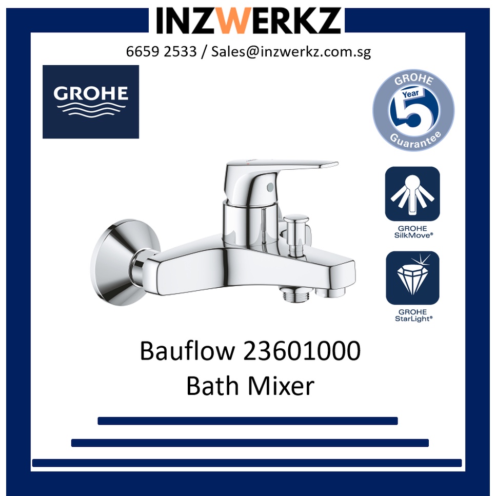 Grohe 23601000 BauFlow Bath Mixer | Shopee Singapore