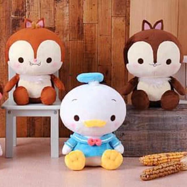 30CM BIG Cute Japan Disney Baby Chip & Dale Chipmunk Boron Concave ...