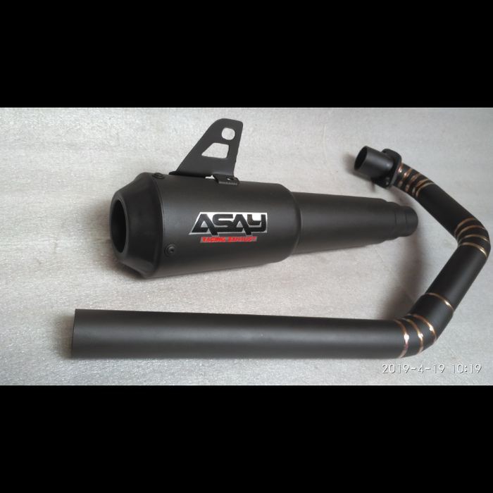 Kawasaki w175 Asay are04 full black racing exhaust | Shopee Singapore
