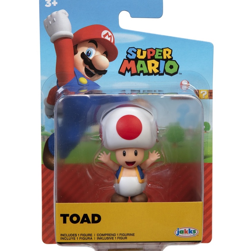 Super Mario 2.5 inch Toad Articulated and Bendable Action Figure ...