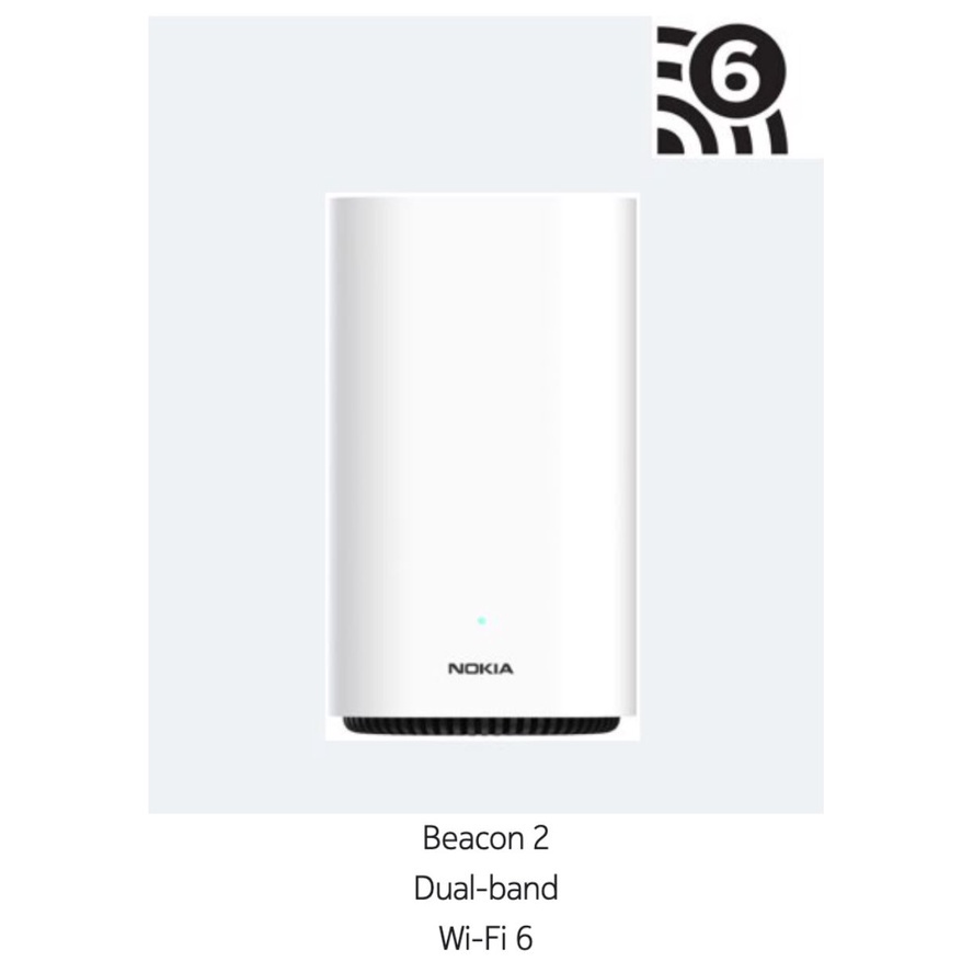 Nokia WiFi Beacon 2 Dual-band Wi-Fi 6 AX1800 Mesh Router System ...