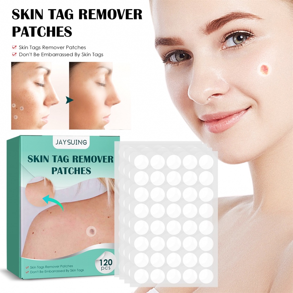 120PCS/Box Warts Remover Patch Safe Painless Skin Tags Patches Pimple ...