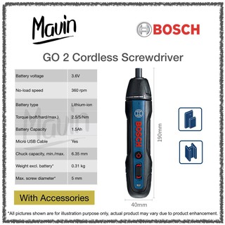 🇸🇬🛠 BOSCH GO 2 / GO2 Cordless Screwdriver Kit (33 Piece Accs.) | Shopee ...