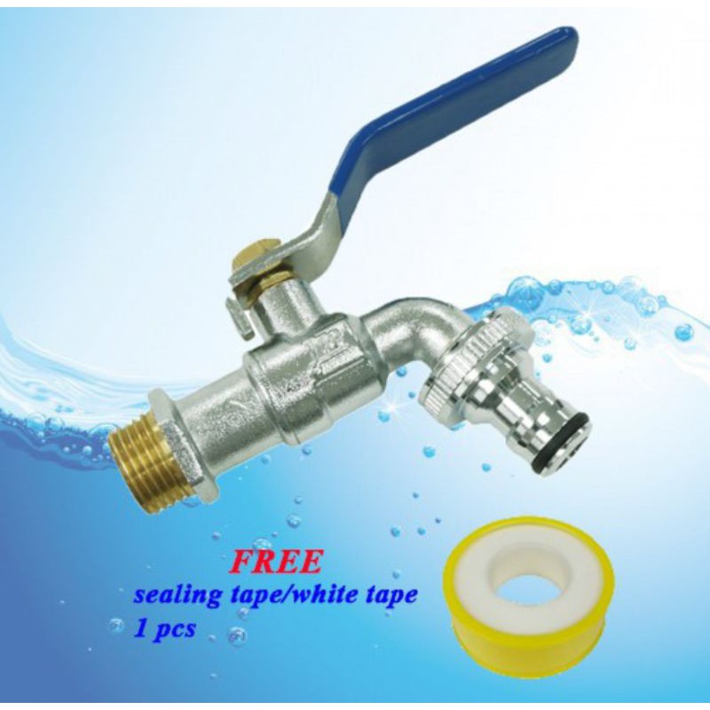 Brass washing machine garden tap 1/2" (Foc 1 pc seal tape) | Shopee ...