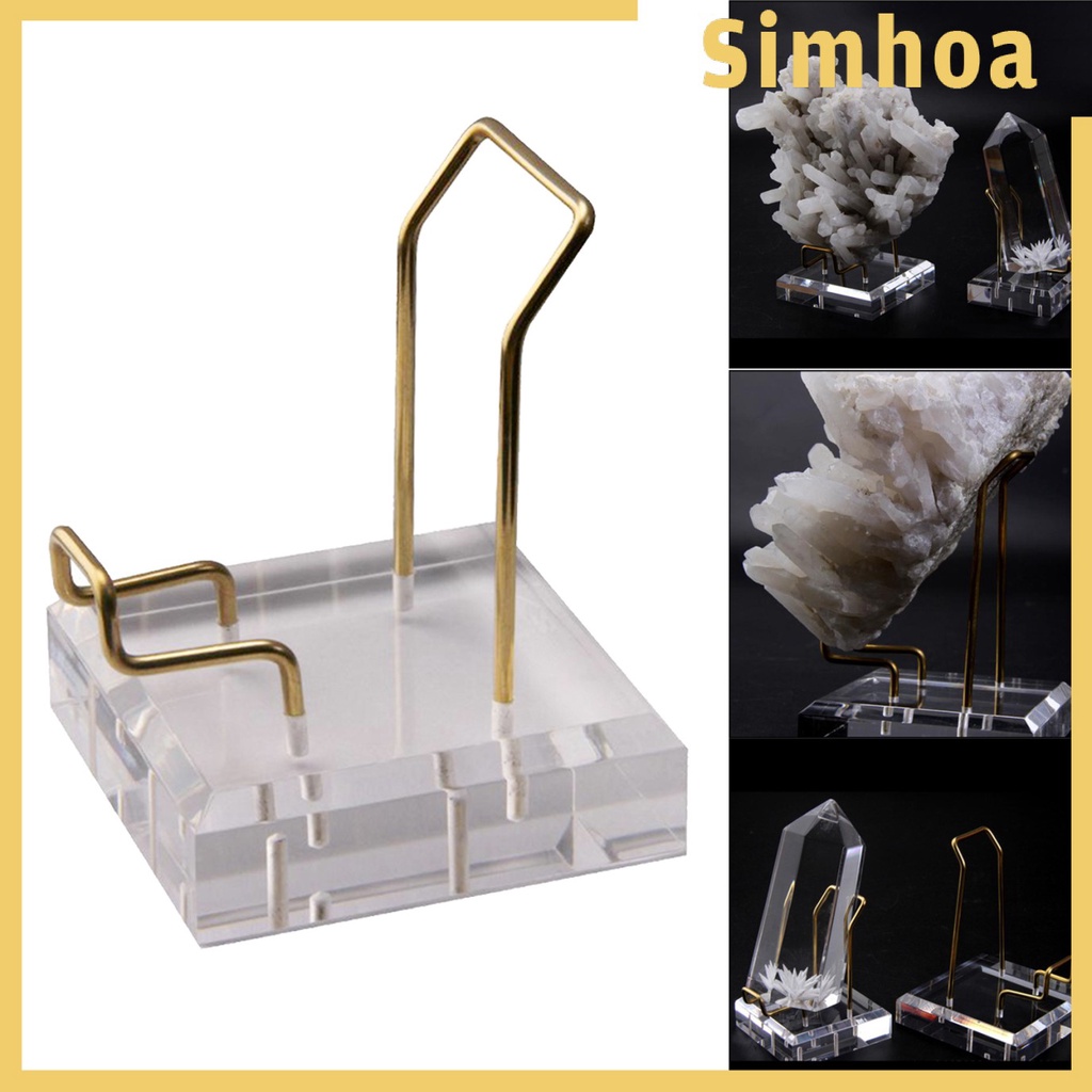 [SIMHOA] Display Stand Geode Rock Specimens Collectibles Stones Holder ...