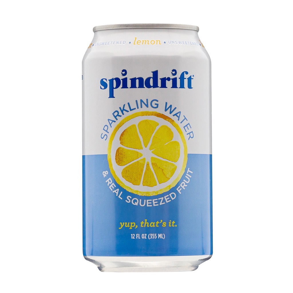 Spindrift Lemon Sparkling Water, 8 cans x 355ml | Shopee Singapore