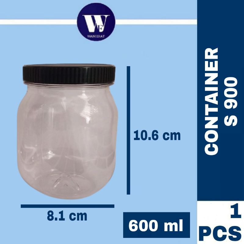 [S900] PLASTIC PET CONTAINER | BALANG KUIH & BISKUT | BOTOL PLASTIK ...