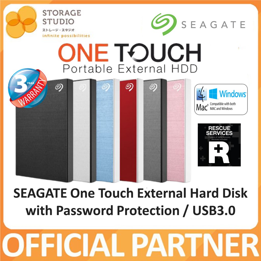 SEAGATE NEW One Touch External Hard Drive / Hard Disk / HDD with ...