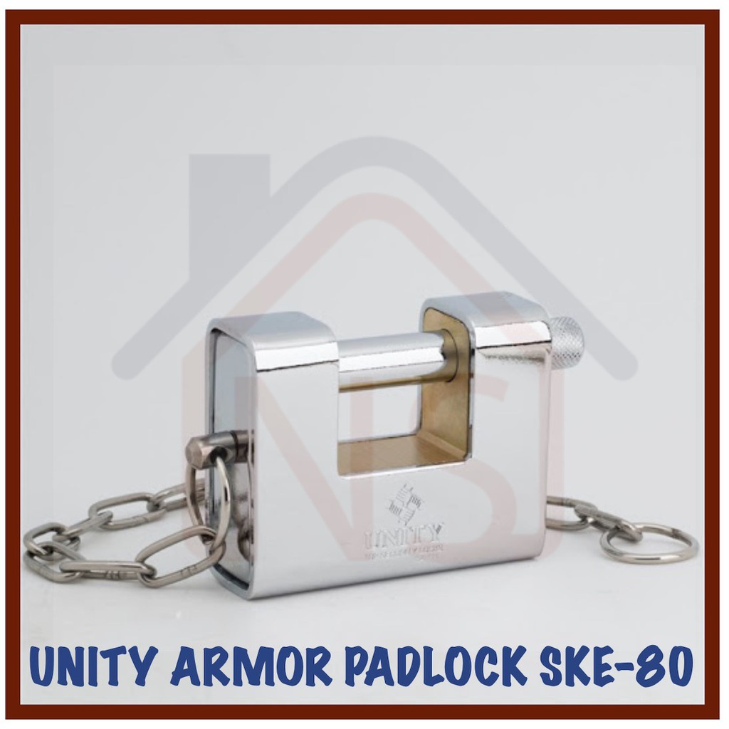 UNITY SKE-80 Armoured Padlock with Bracket / BTO Gate Padlock/ Door ...