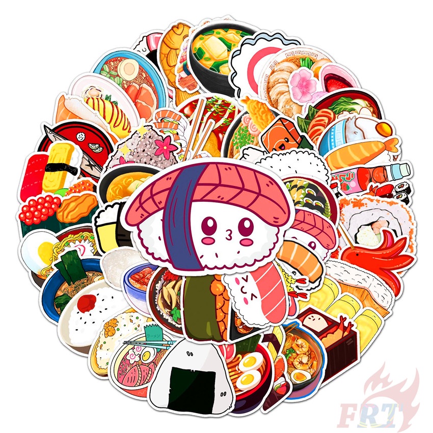 50Pcs/Set Japanese Cuisine . Sushi Dumpling Series 02 Delicious Food ...