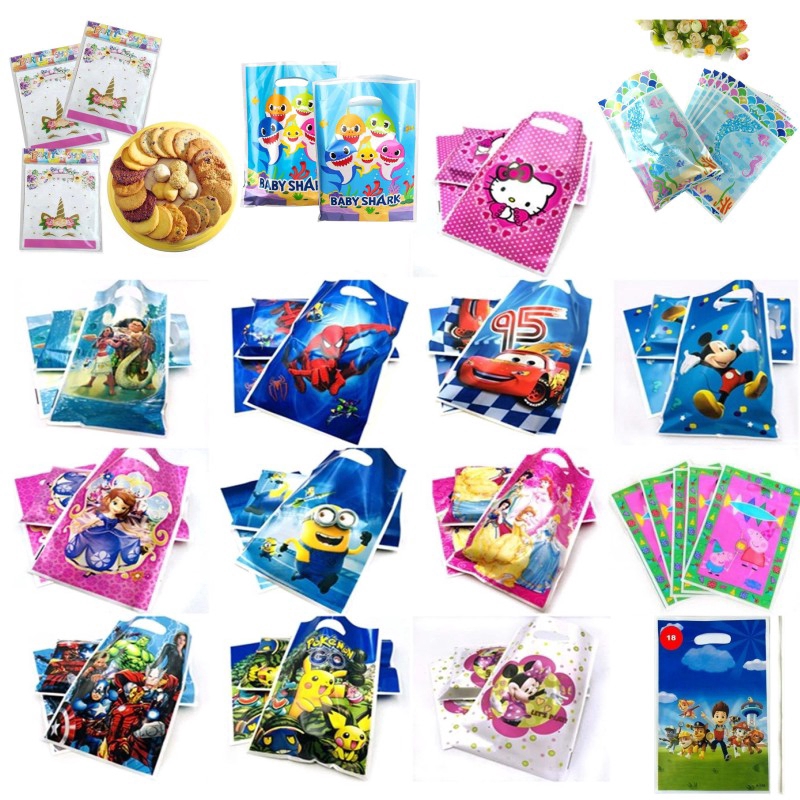10pcs Character Party Gift Bags Loot Bags Sweet Bag Birthday ...