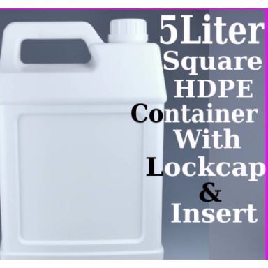Square HDPE Container With Lockcap/ Industrial and Agricultural Bottle ...