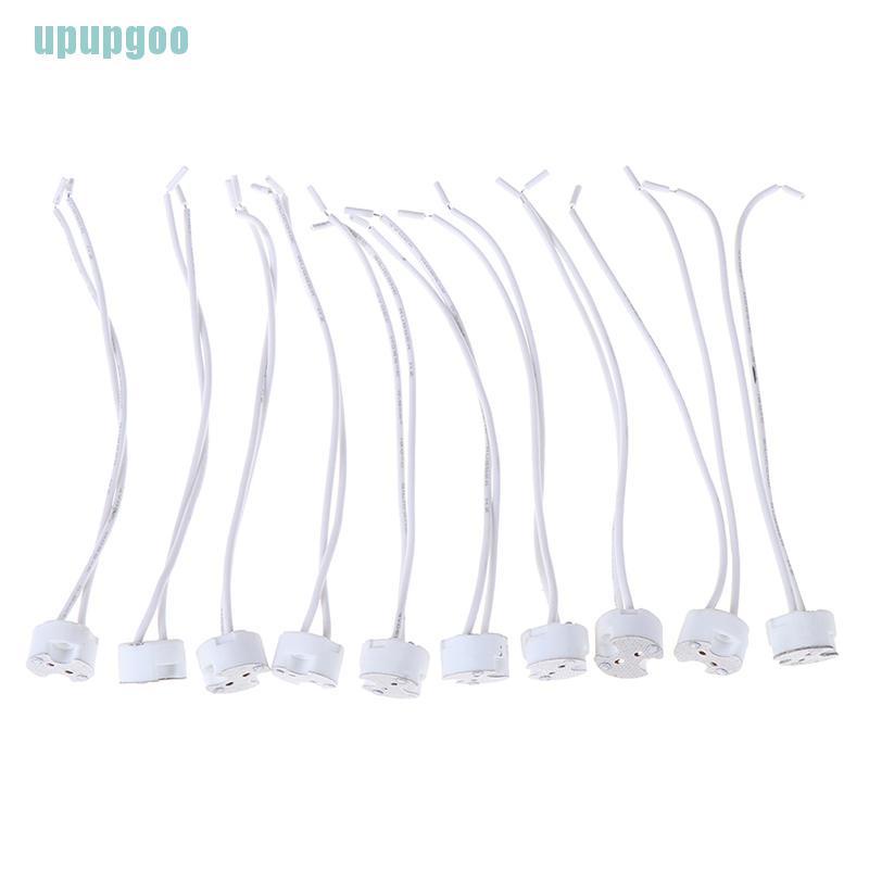 [UGO] 1/5/10pcs MR16 GU5.3 base socket wire connector led lamp ceramic ...