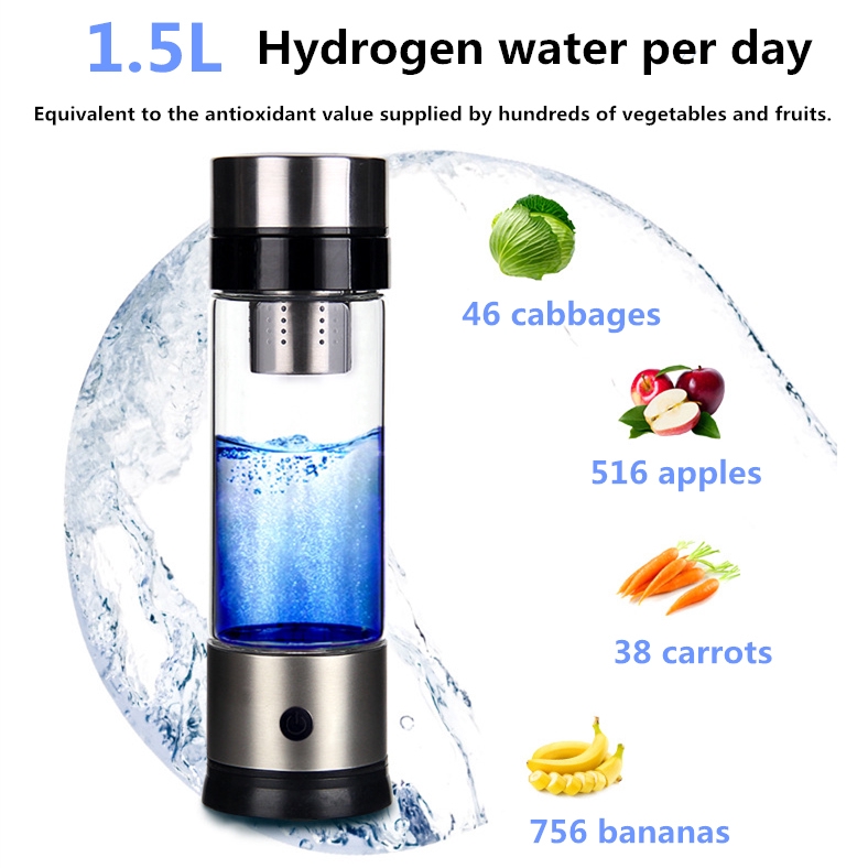 New 700~1000PPB Hydrogen Portable USB Charging Water Bottle Cup Quick ...