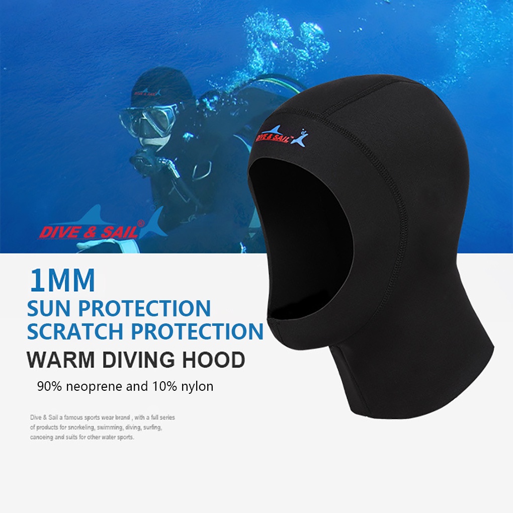 DIVE SAIL 1MM Diving Caps CR Super Elastic Snorkeling Equipment Scuba ...