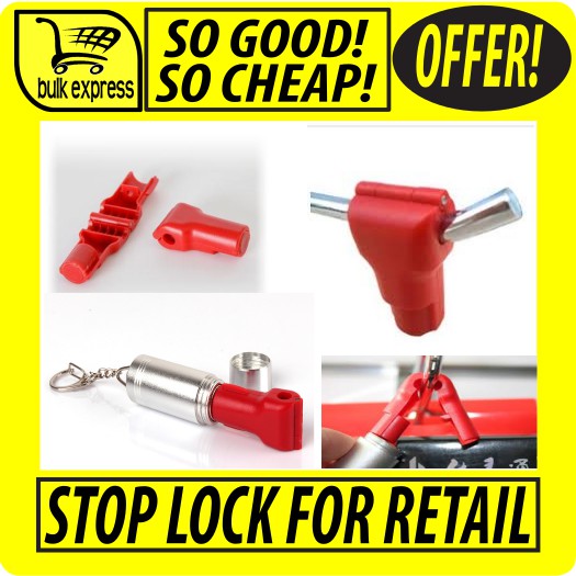STOP DISPLAY LOCK ANTI THEFT RETAIL SHOP MAGNET RED STOPPER HOOK ...