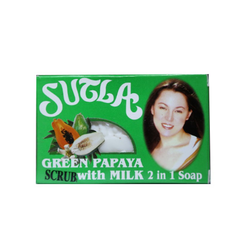 Sutla Green Papaya Scrub with Milk 2 in 1 Soap-135ml | Shopee Singapore