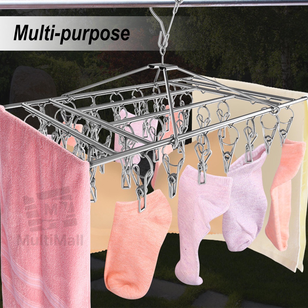 Stainless Steel Clothes Drying Clips-36 Clips Hanger Clip|Clothes ...