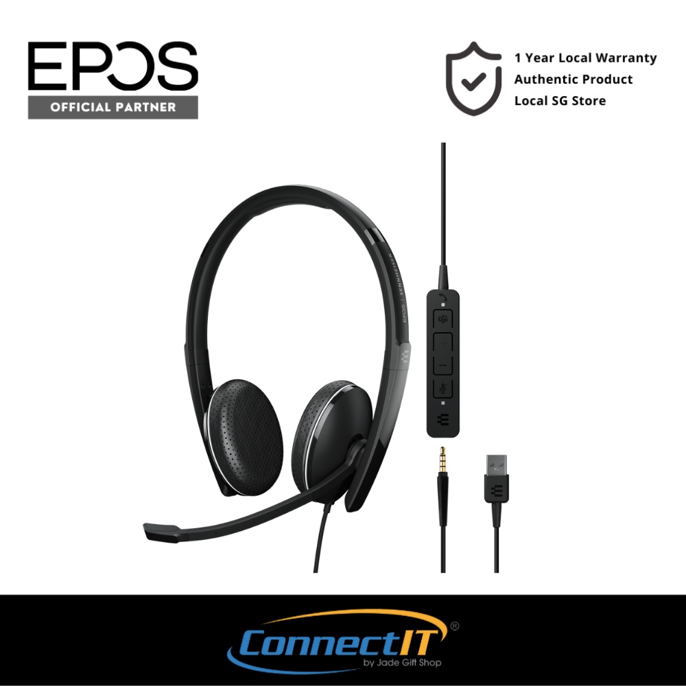 EPOS Adapt 165T USB II Stereo Teams Certified Headset For Office Work ...