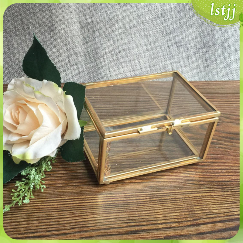 Modern Glass Geometric Terrarium Tabletop Succulent Fern Box Planter ...