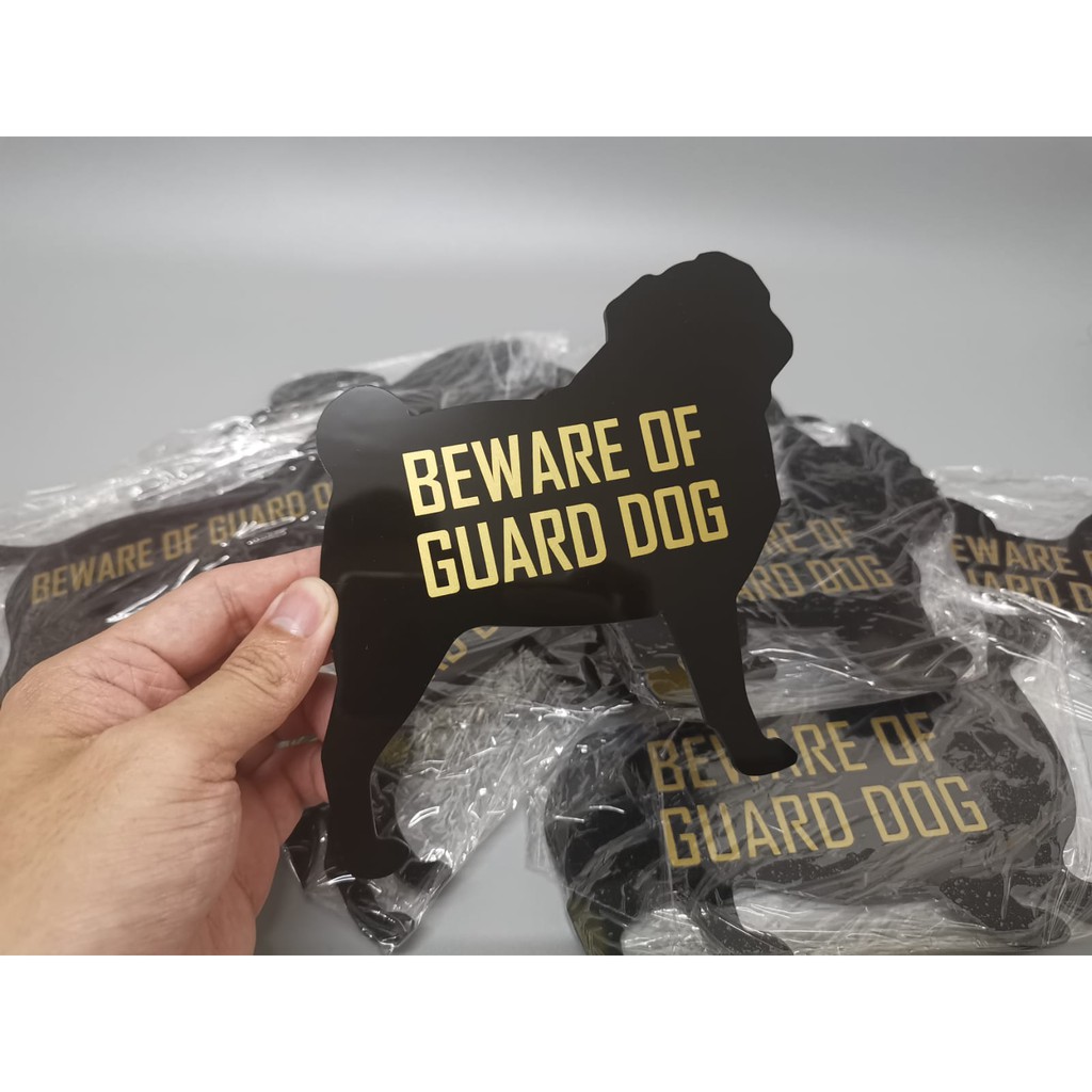 BEWARE OF DOG Sign | Acrylic Signage | Pug | Chiwawa | Corgi | Akita ...