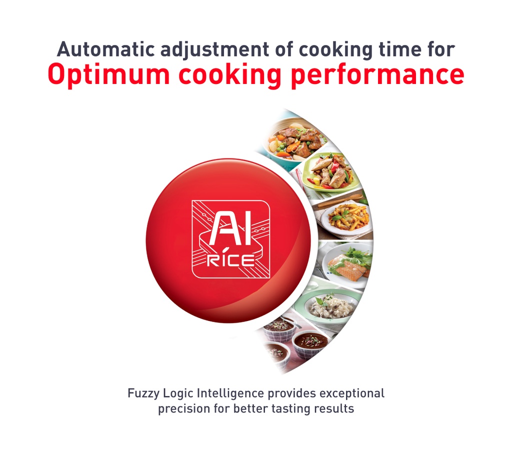 Tefal Easy Plus Rice Cooker 1.8L RK736B - 11 programs, AI, spherical ...