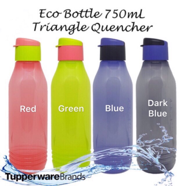 Authentic & Limited Edition TUPPERWARE Triangle Quencher Flip Top 750ml ...