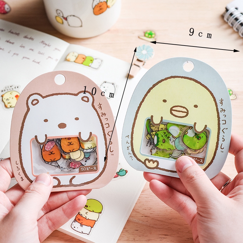 50 pieces / bag cute cute stickers Creative transparent PVC flat ...