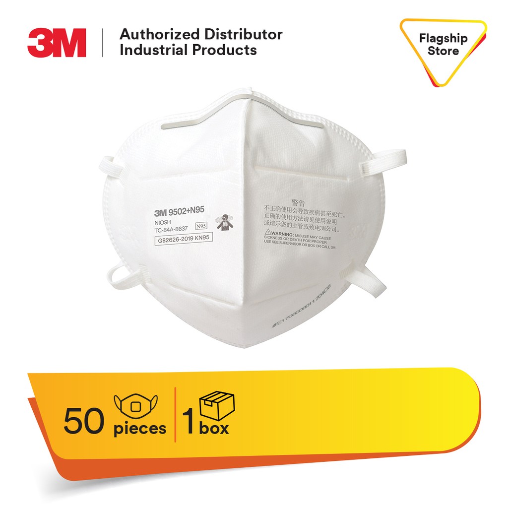 3M™ Particulate Respirator 9502+ N95 (50pcs/box) | Shopee Singapore