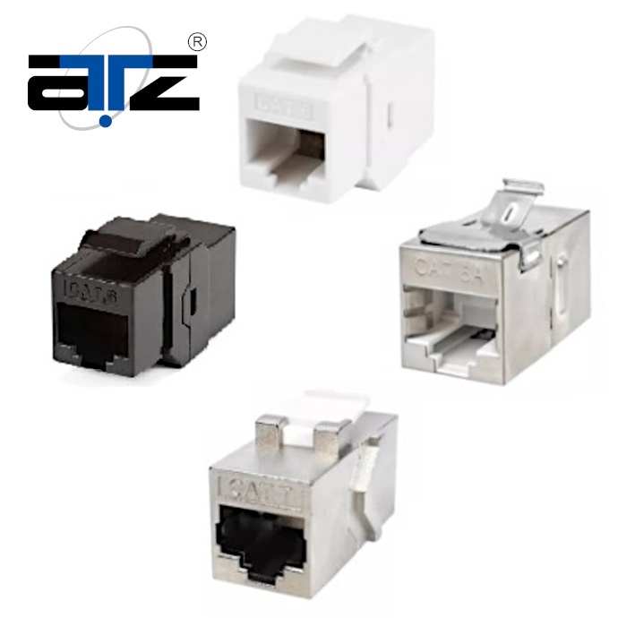 ATZ RJ45 (Cat 6 / Cat 6a / Cat 7) Keystone Inline Coupler, RJ45 ...