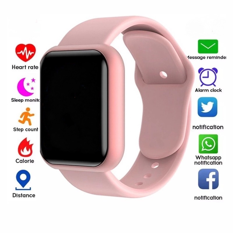 Kids smart watch waterproof D20 Y68 smart bracelet macaron color heart ...