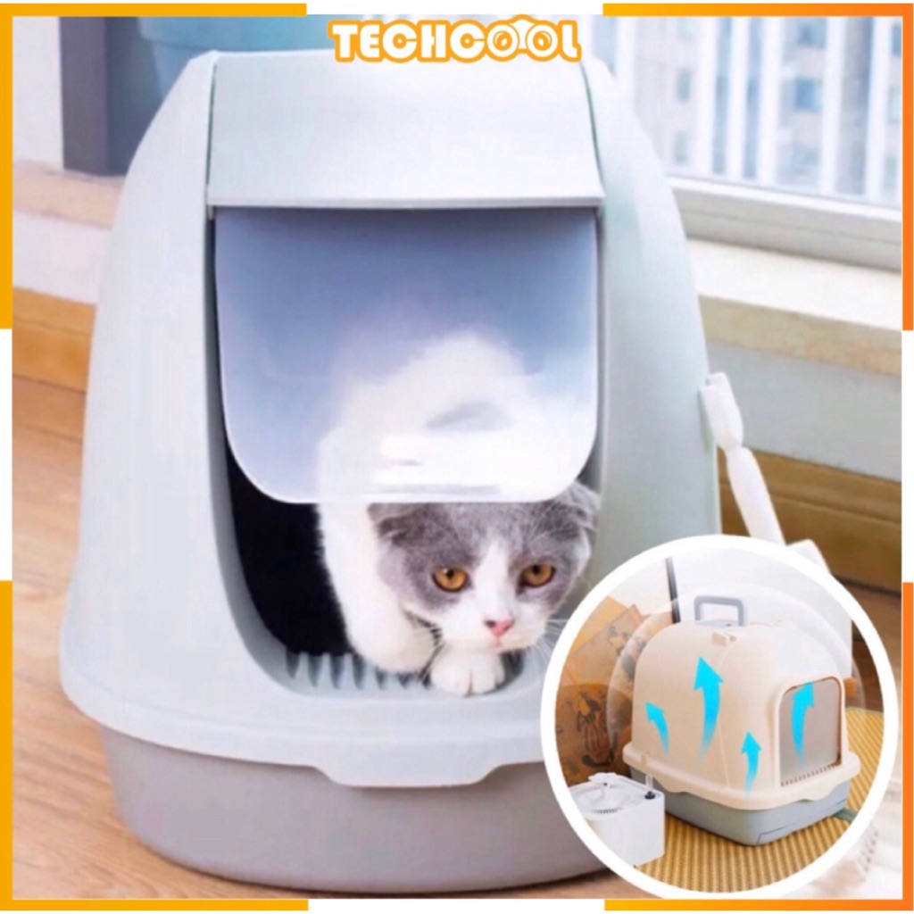 Fully enclosed cat toilet Clamshell cat Bedpan Deodorant Antibacterial ...
