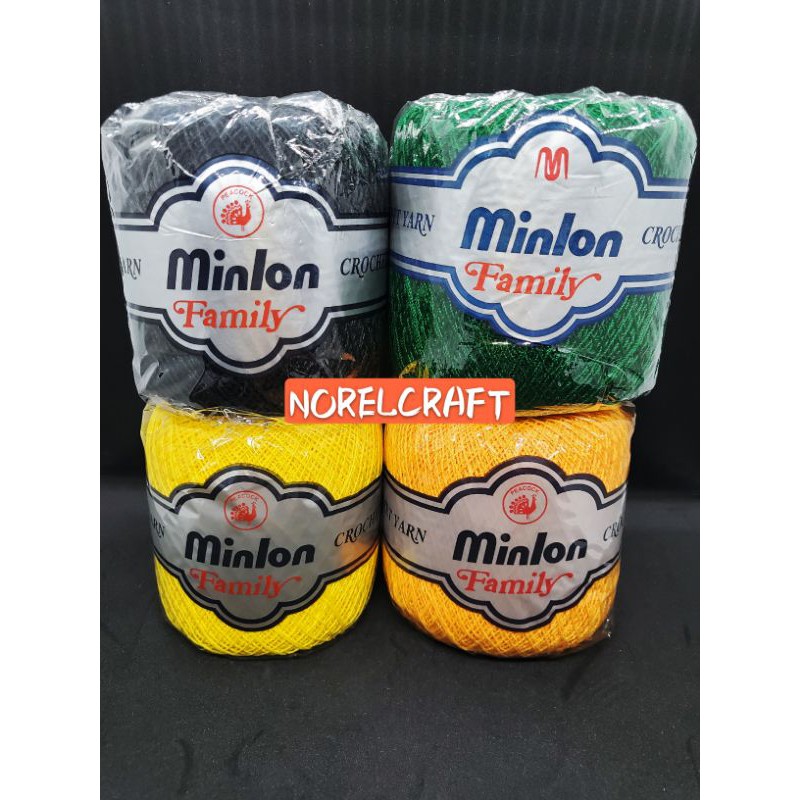 MINLON FAMILY CROCHET YARN / BENANG KAIT MINLON FAMILY HALUS | Shopee ...