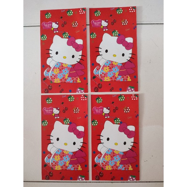 New Year red packet 4 Pieces hello kitty Japanese red packet Seal Bag ...
