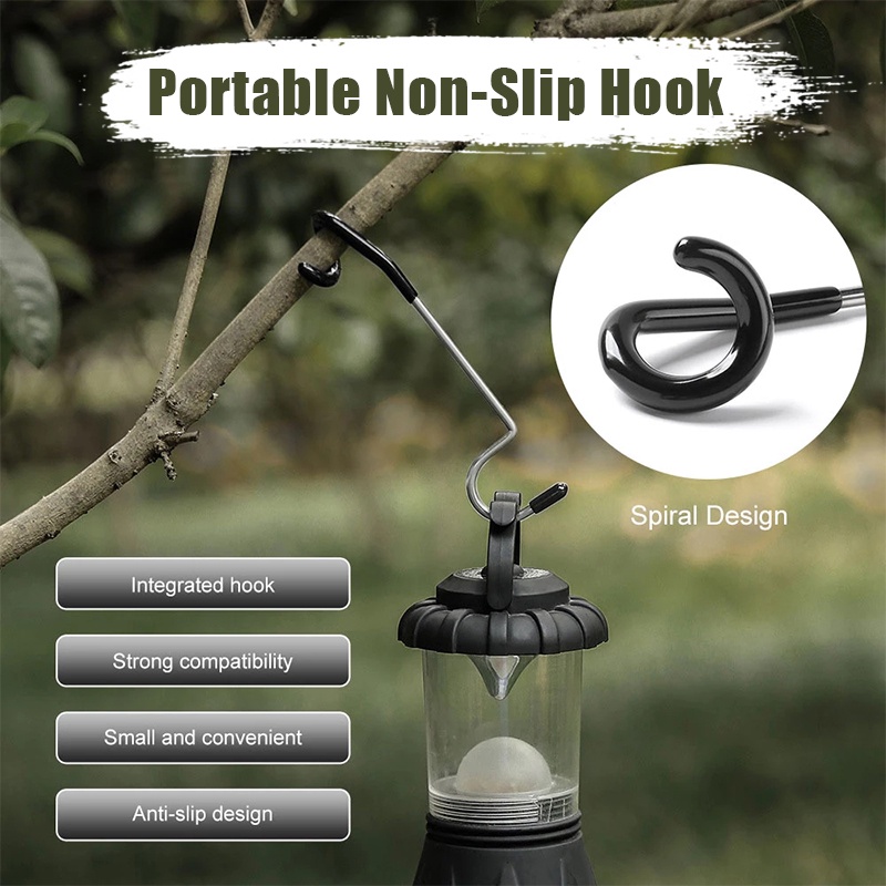 Metal hook pole AntiSlip outdoor camping light pole Hanger Hook Post ...