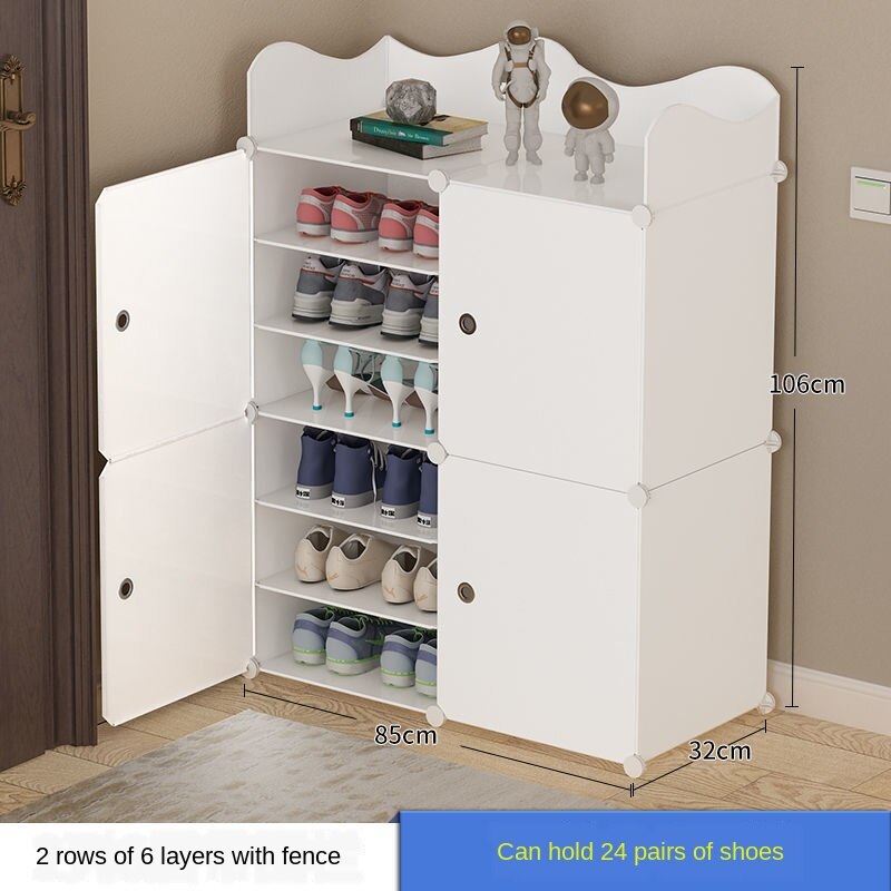 Plastic shoe cabinet shoes rack outdoor Simple household multi-Layer ...