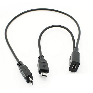 USB Micro Female Split to 2 Micro USB Male Dual Splitter Cable | Shopee ...