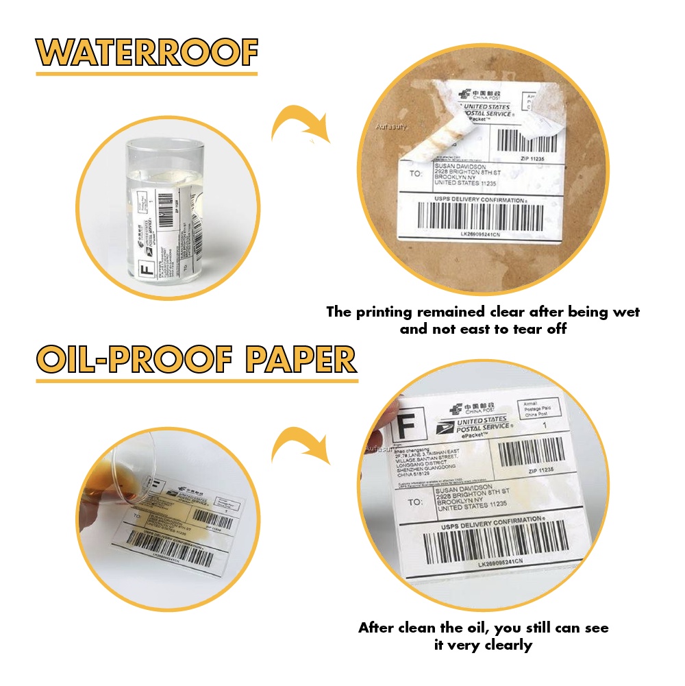 Waterproof Thermal Printer Label Paper for Waybill | Label Sticker /AWB ...