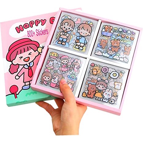Stickers Asthetic Stickers 800PCS/100SHEETS Colorful Vinyl Cute ...