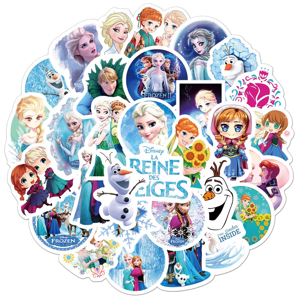 FROZEN 50 pcs Waterproof Non Repeating Stickers Pack | Shopee Singapore