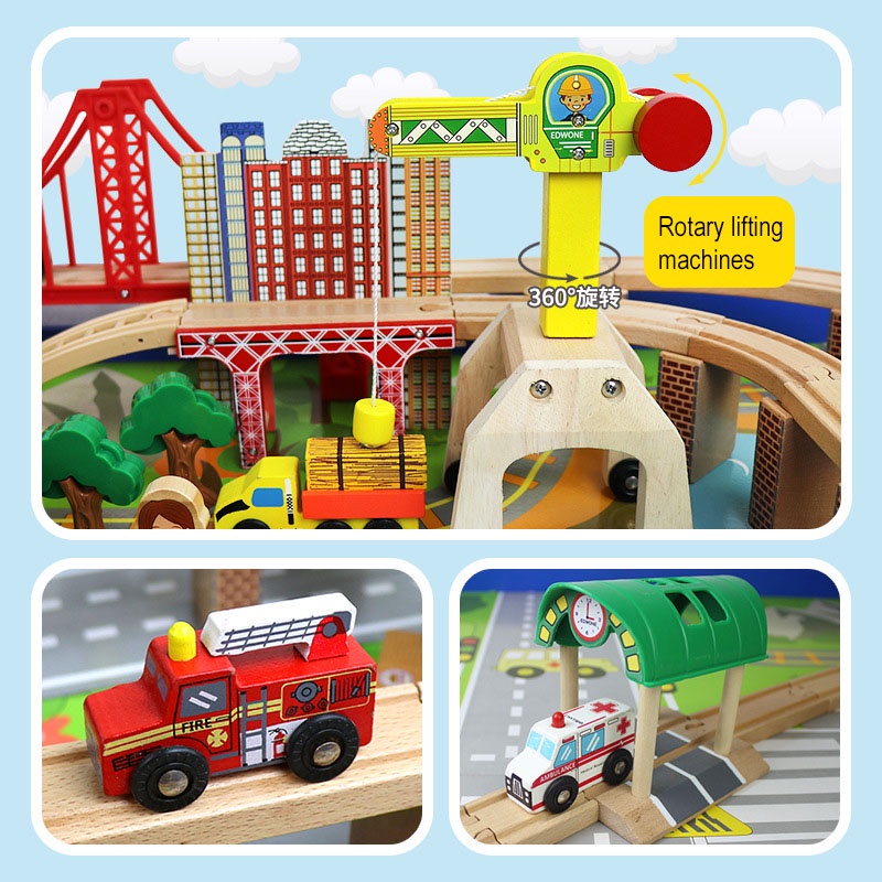 Thomas Wooden Train Track Accessories Beech Train Rail Track Set Bridge ...