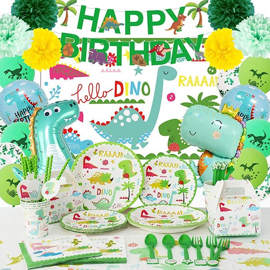 [SG SELLER] Cute Dinosaurs Party Supplies & Decoration Kit for Kids ...