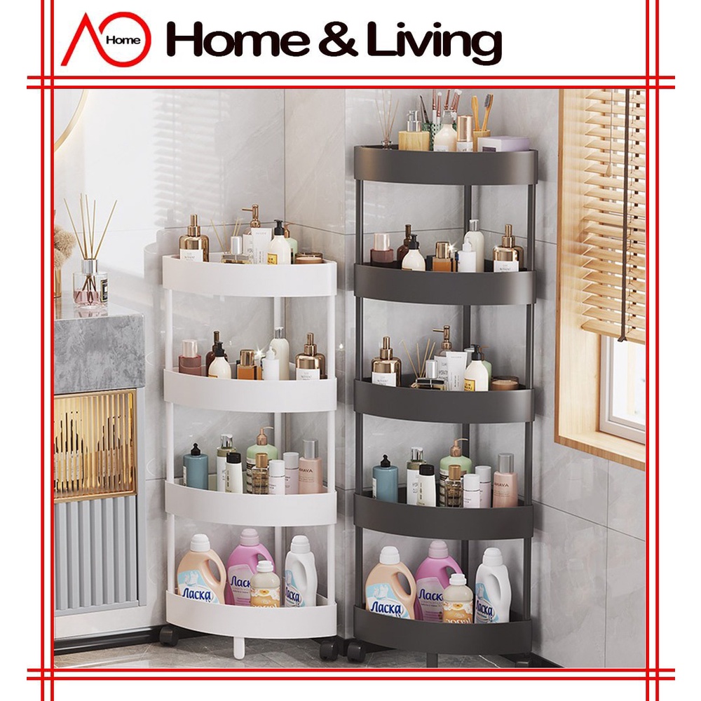 AO Home Tri-Corner Bathroom Rack Simple Corner Storage Rack ...