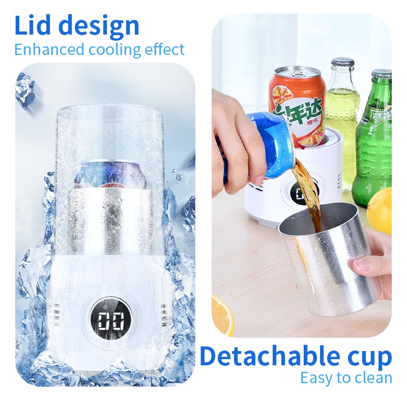 OATSBASF 320ML Portable Quick Refrigeration Cup Mini Ice Maker Cold ...