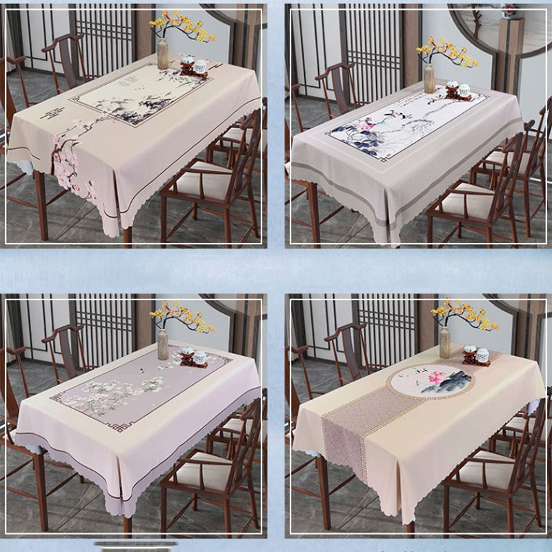 Tablecloth New Chinese Waterproof And Oilproof Coffee Table Tablecloth ...