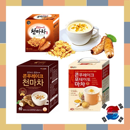 Korean Breakfast Tea 15T - 40T / Corn Flakes / Gastrodia Elata / Potato ...
