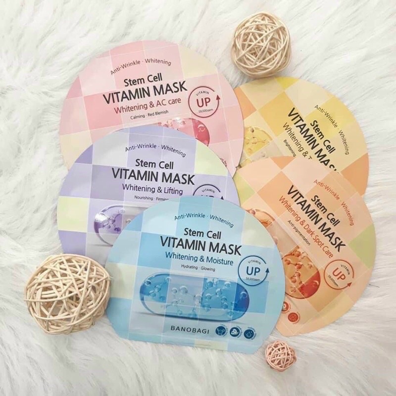 Banobagi VITAMIN MASK new model DOUBLE ESSENCE (Korea - Real photo ...