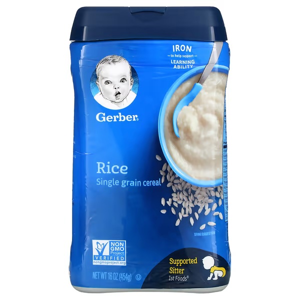 Gerber, BIG Rice Single Grain Cereal, 1st Foods, 16 oz (454 g) | Shopee ...