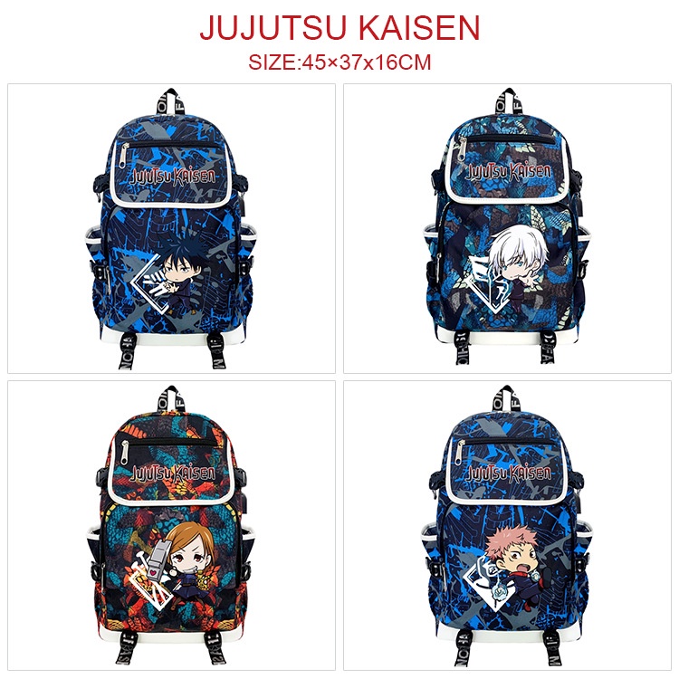 Jujutsu Kaisen Backpack School Student Schoolbag Cartoon Anime Backpack ...